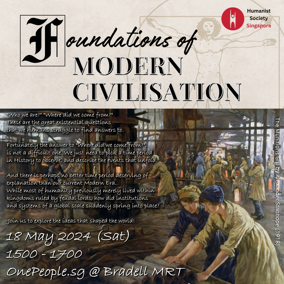 Humanism Workshop: Foundations of Modern Civilization Humanist Society ...
