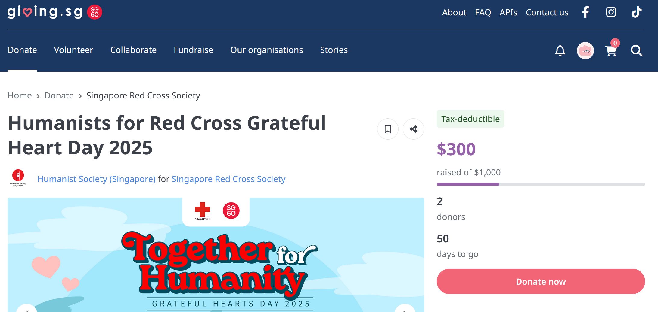 Humanist Society (Singapore) is on Giving.sg — our very own hub for ...