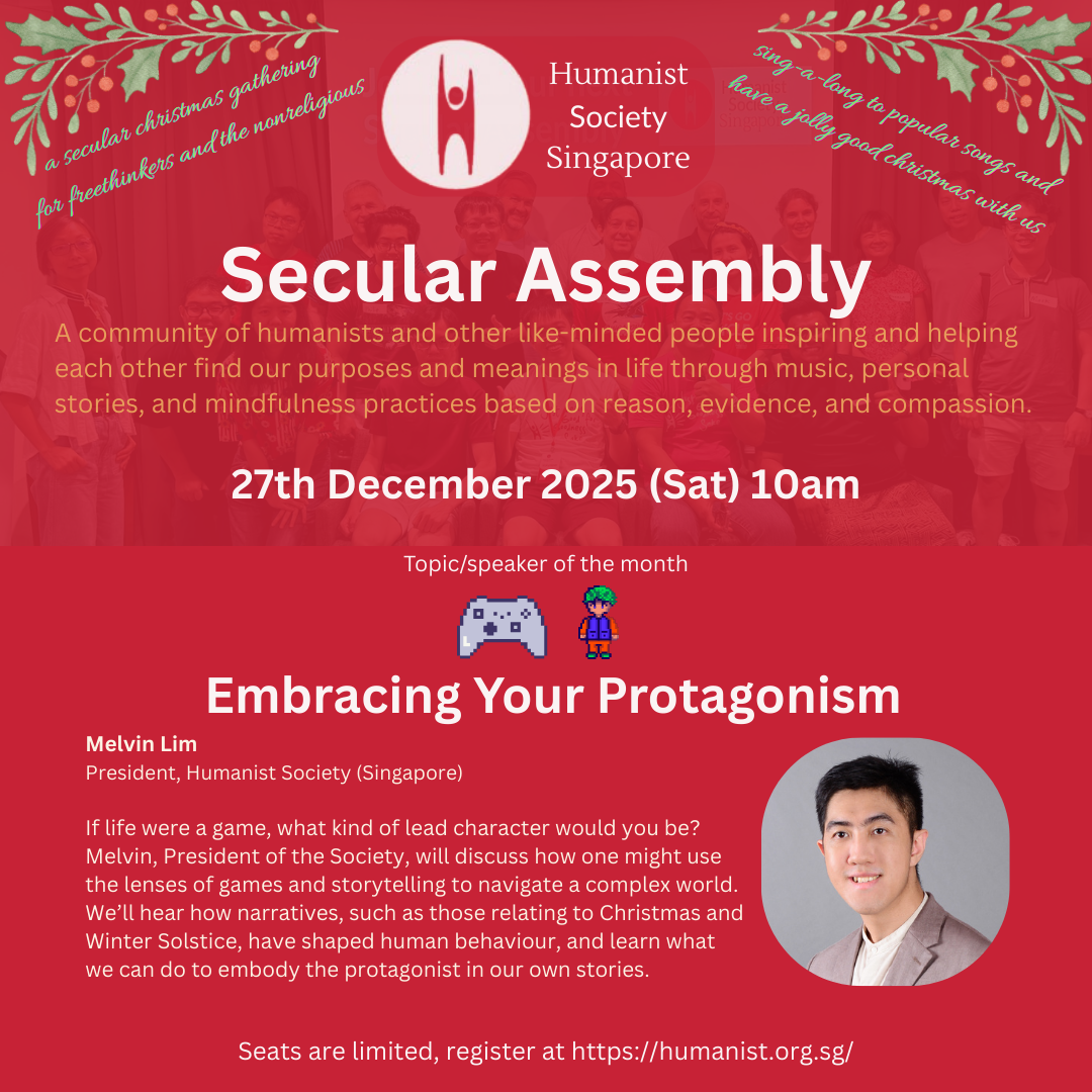 Secular Assembly 27Dec’25 – a non-religious Christmas gathering ...